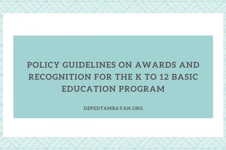 Policy Guidelines | DepEd Tambayan